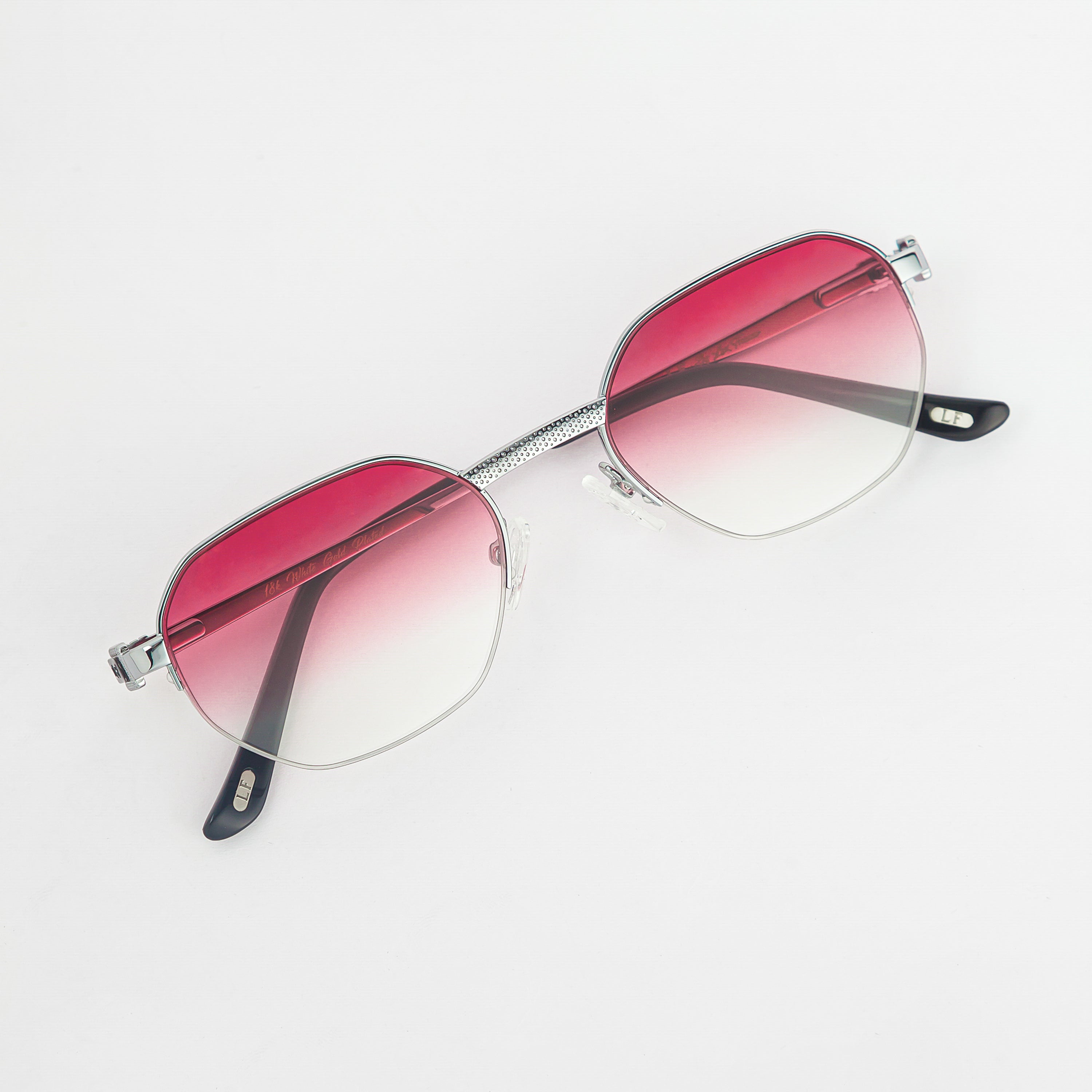 LF Half Rim X - Red Fade – Lux Frames