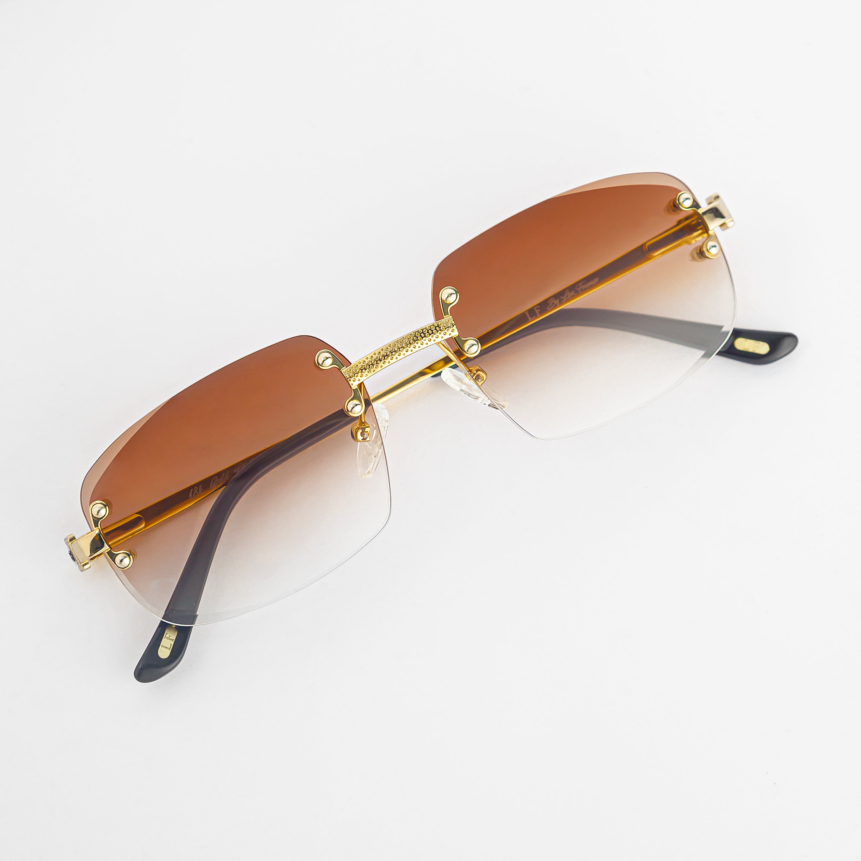 LF Rimless Class V (Larger Lens) - Brown Fade – Lux Frames