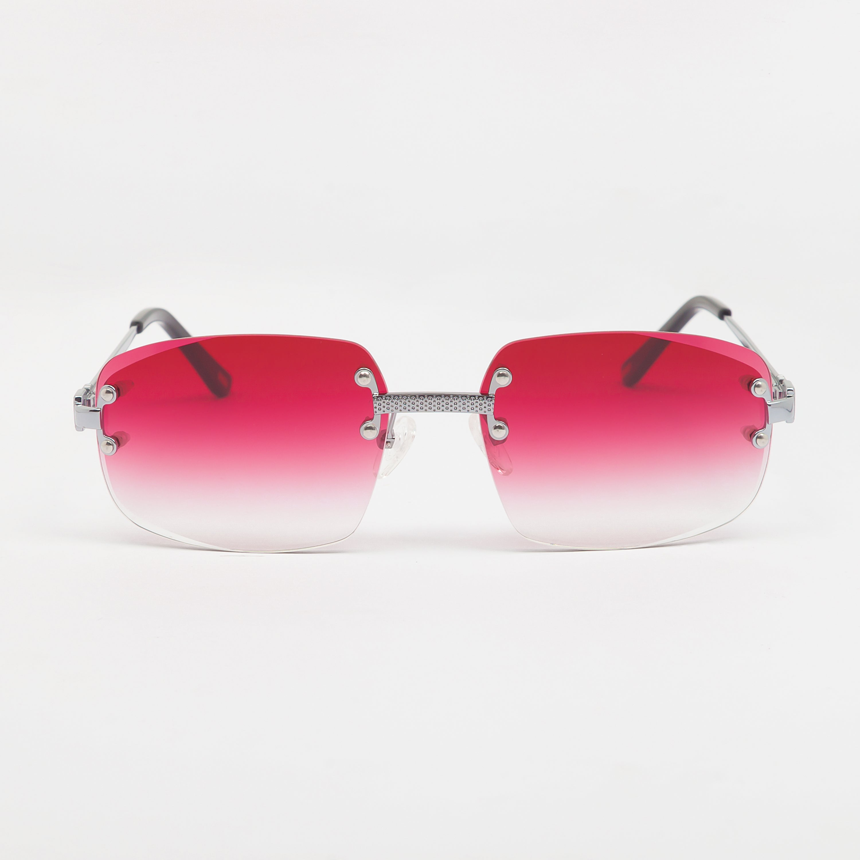 LF Rimless Class VI (Larger Lens) - Red Fade – Lux Frames