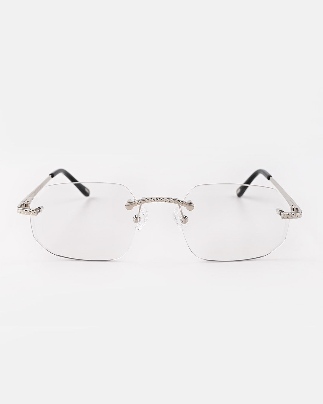 Silver Rimless Class VII - Clear Lens – Lux Frames