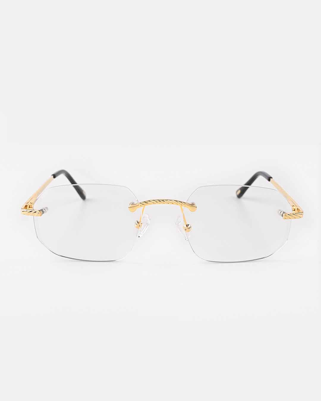 Gold Rimless Class VII - Clear Lens – Lux Frames