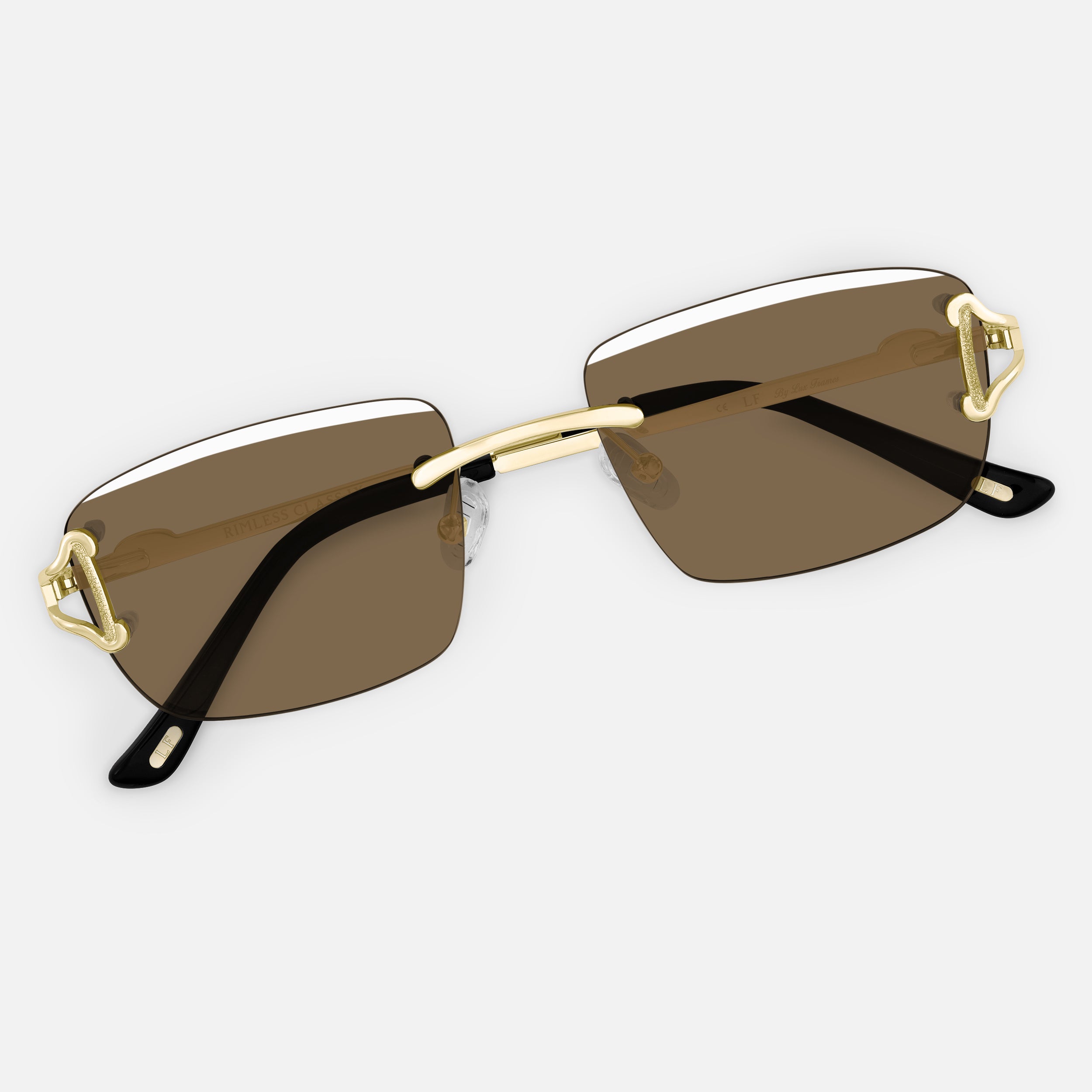 Gold Rimless Class IX - (Light Adaptive) Clear to Brown Lens – Lux Frames
