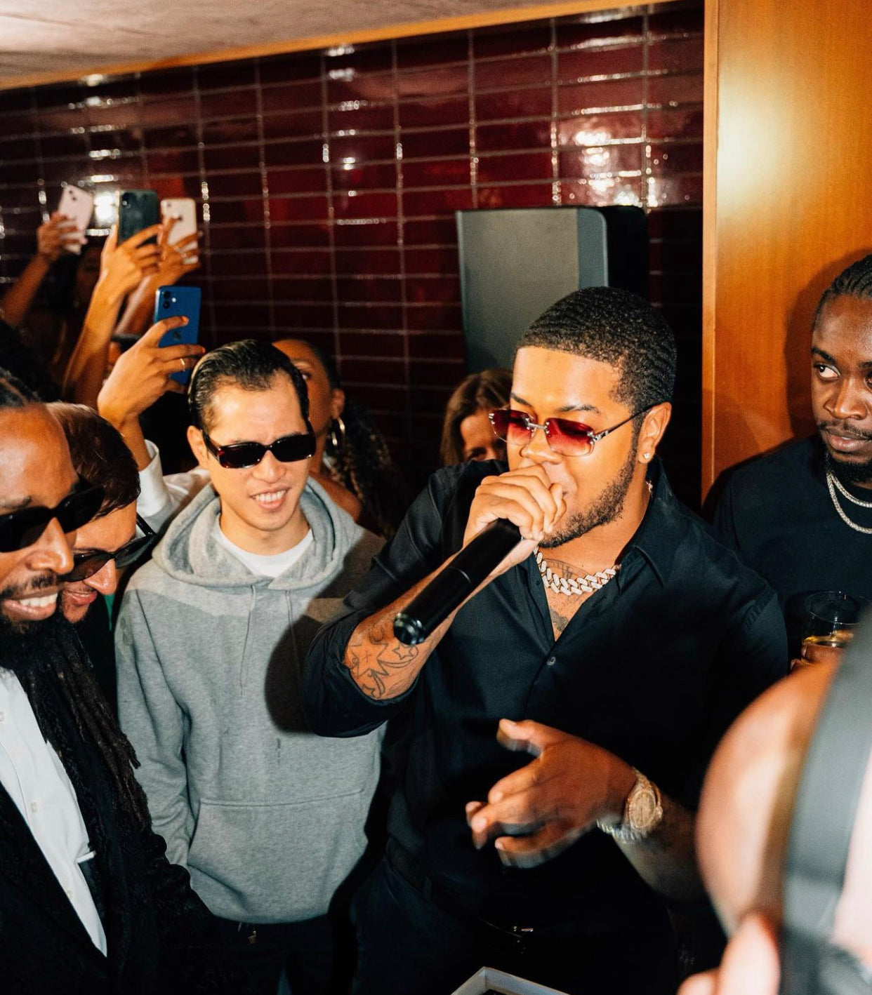 LF Rimless Class V (Larger Lens) - Red Fade – Lux Frames