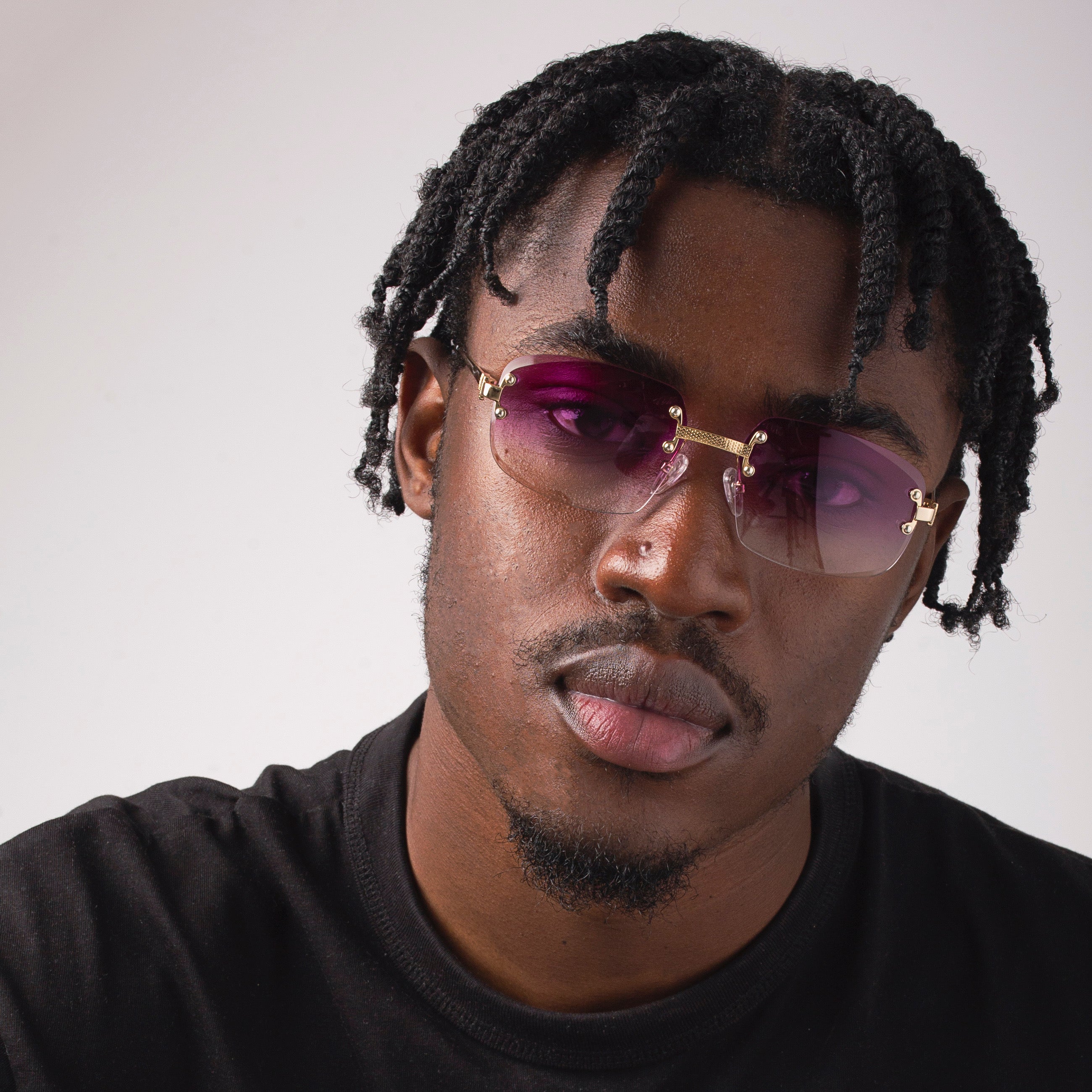 LF Rimless Class V (Larger Lens) - Purple Fade – Lux Frames