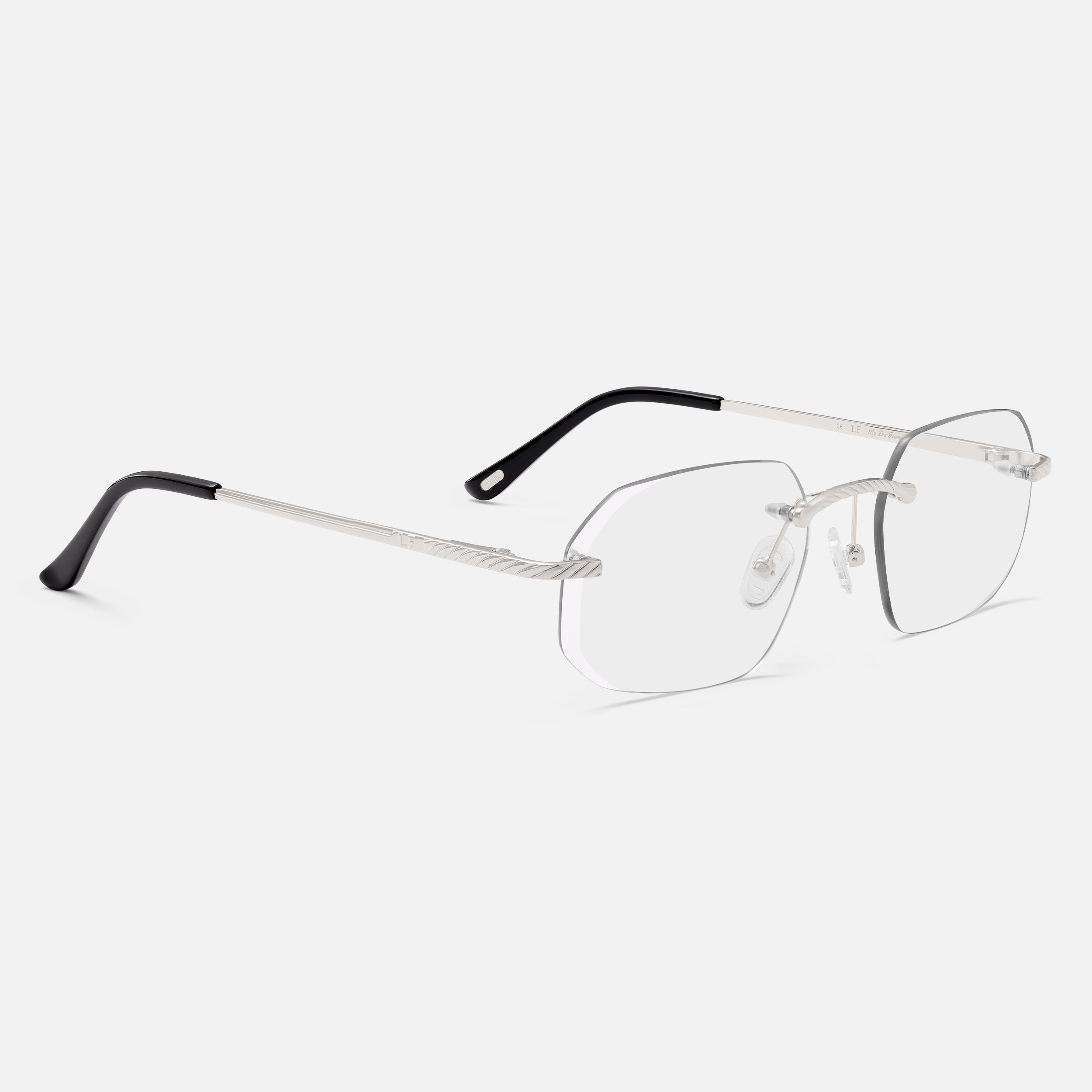 Silver Rimless Class VII - Clear Lens (PRESCRIPTION) – Lux Frames