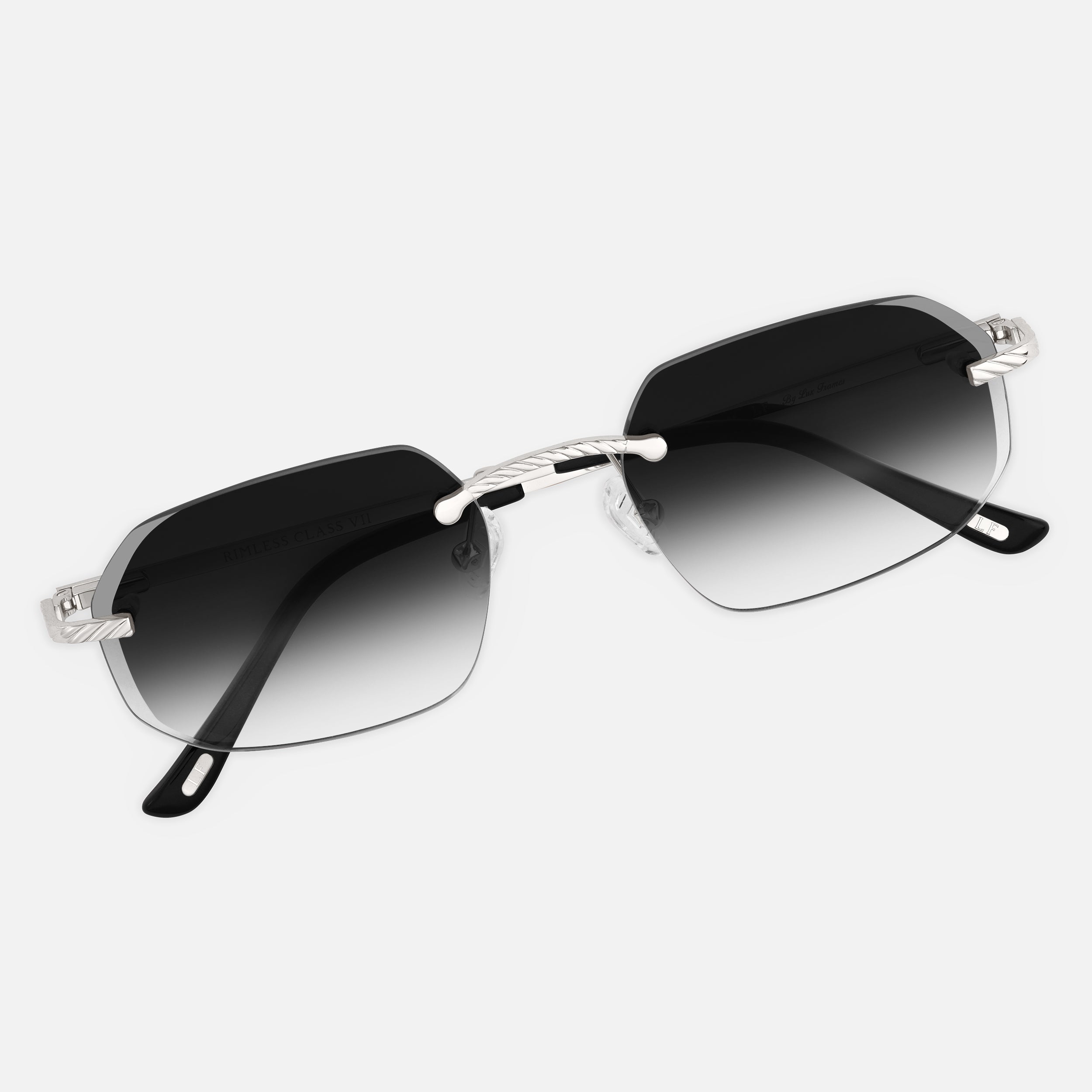 Silver Rimless Class VII - Black Fade – Lux Frames